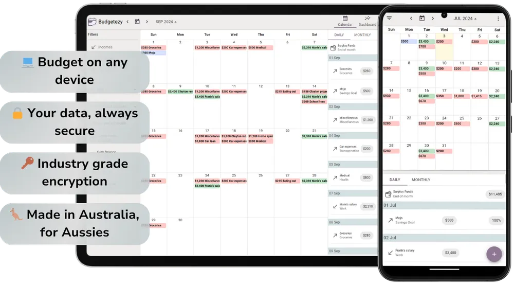 Budgetezy - Australian Budgeting Planner App | Manage your money over time